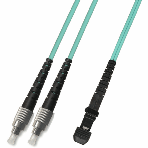 1M FC-MTRJ Duplex Multimode Fiber Optic Cable 50/125 10 Gigabit Plenum ...