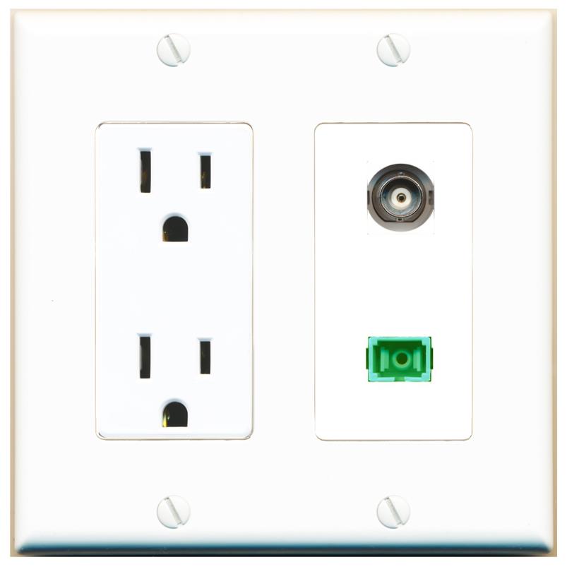 BNC SC-APC-SX Wall Plate [White] – RiteAV