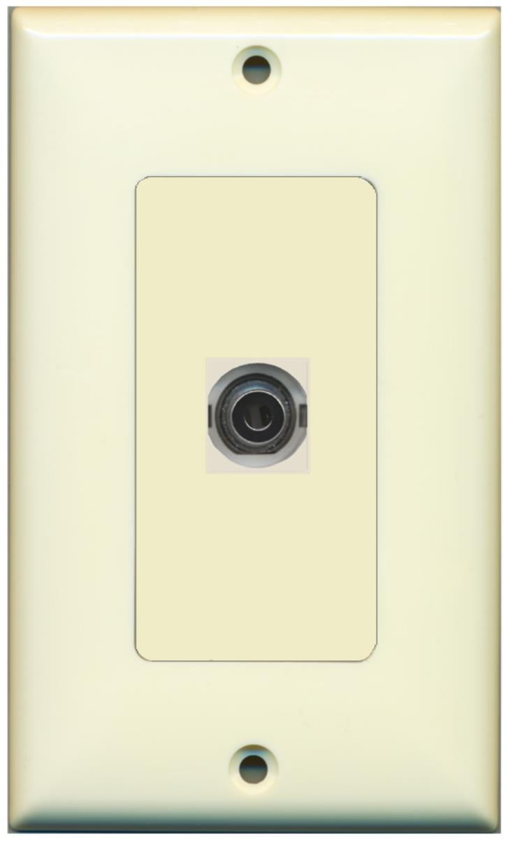 RiteAV - 1 3.5mm Audio-Headphone Jack Port Wall Plate Decorative - Lig