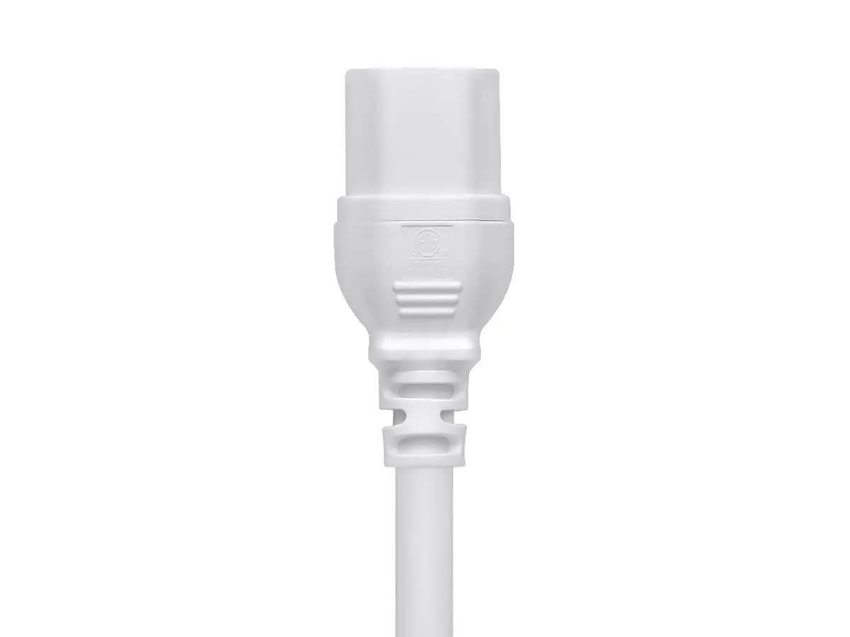 Monoprice Heavy Duty Power Cable - 6 Feet - White | IEC 60320 C14 to I ...