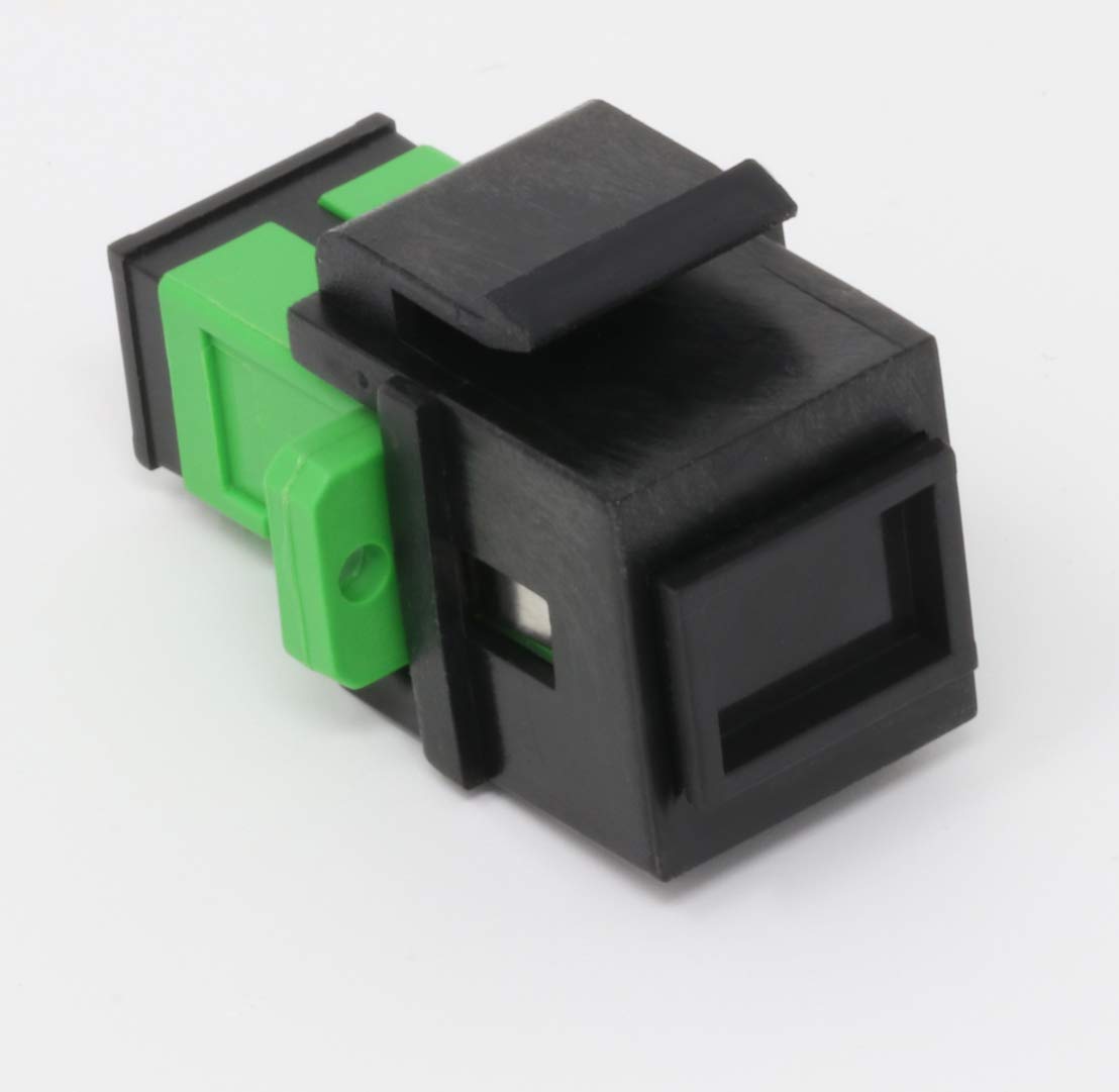 Fiber Optic Keystone Coupler Jack SC Simplex Singlemode APC - Black ...