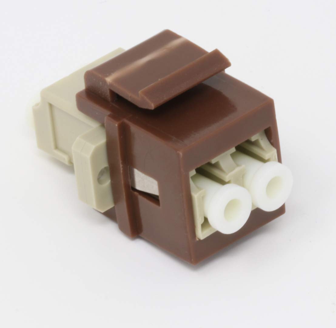 Fiber Optic Keystone Coupler Jack LC Duplex Multimode - Brown – RiteAV