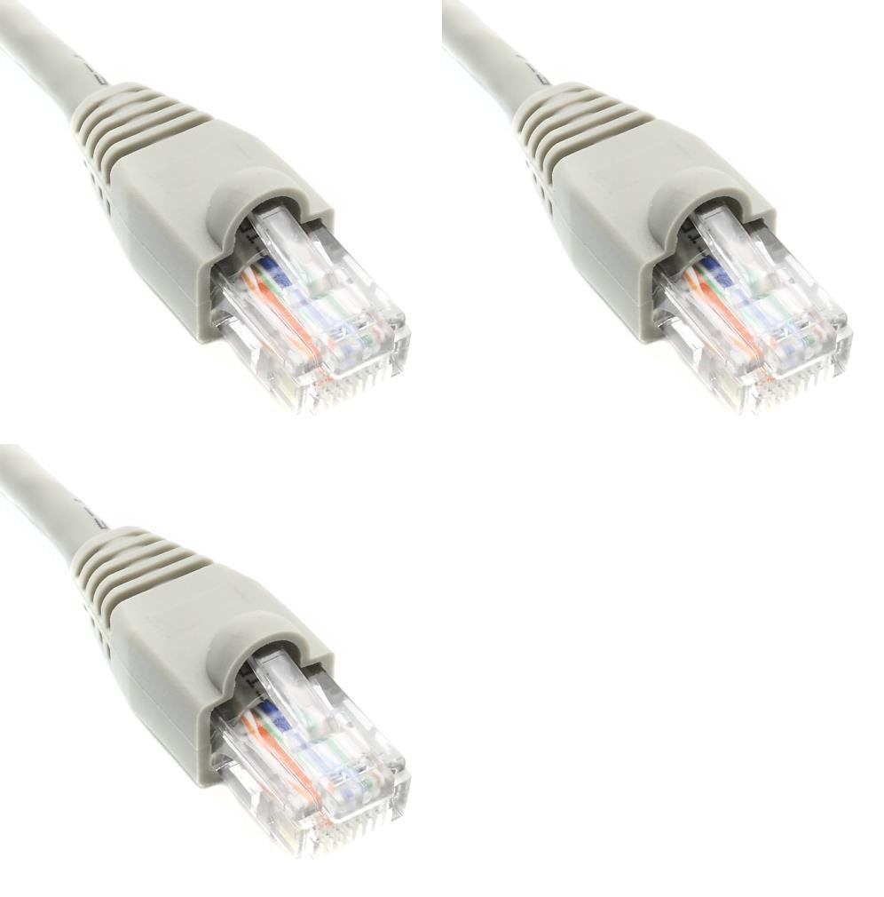 Ultra Spec Cables Pack of 3 - Gray 1FT Cat6 Ethernet Network Cable LAN ...