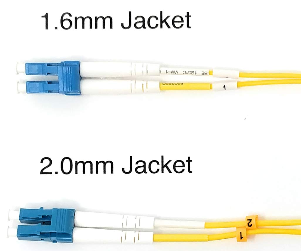 Ultra Spec 4 Meter Singlemode Duplex 1.6mm High Density Fiber Optic Ca ...
