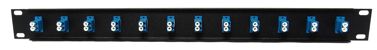 12 Port LC Fiber Optic Cable Patch Panel Singlemode (Loaded 1u) 19 ...