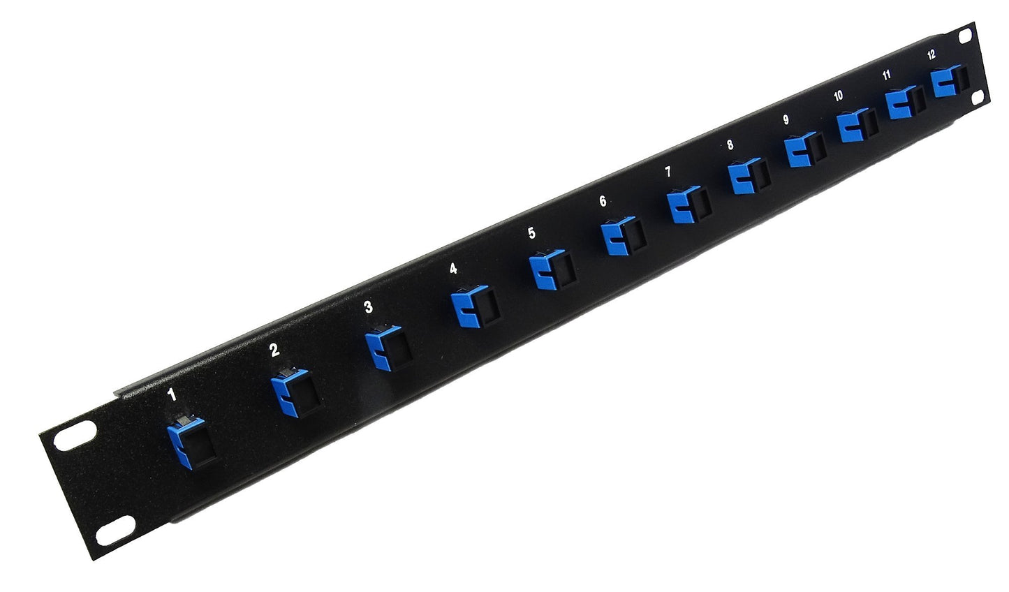 12 Port SC Simplex Fiber Optic Cable Patch Panel Singlemode (Loaded 1u ...