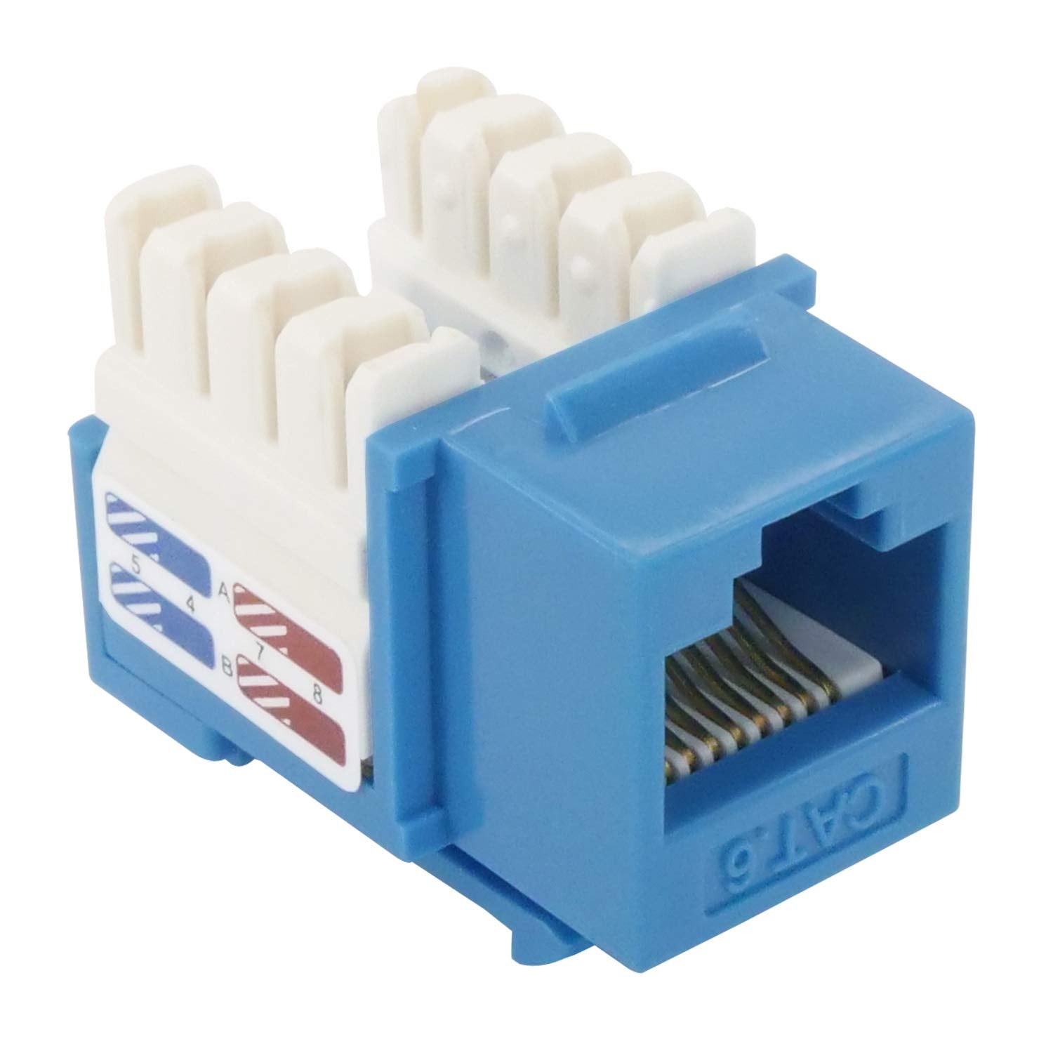 Cat6 Keystone Jack, Krone, 90 Degree by PI Manufacturing (Blue) – RiteAV