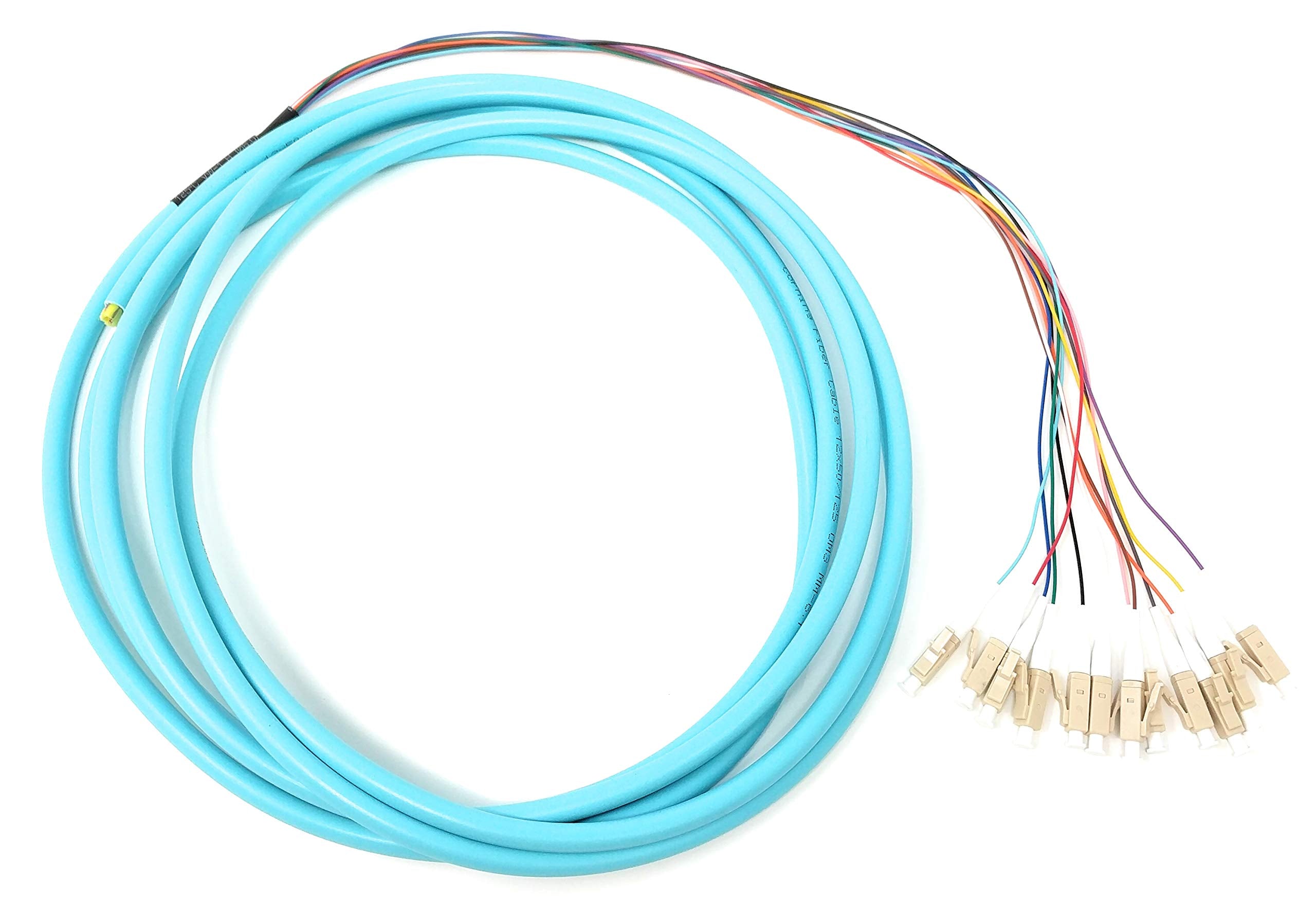 Ultra Spec Cables 12 Strand OM3 50/125 Multimode LC-UPC Fiber Pigtail ...