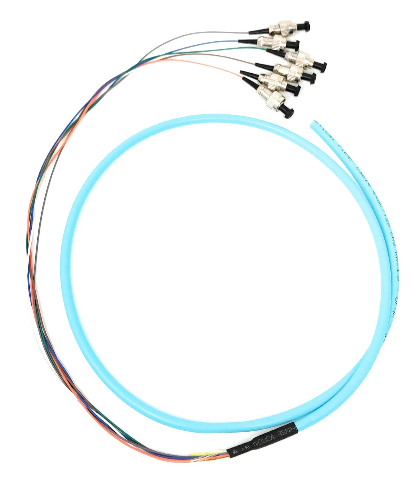 Ultra Spec Cables 6 Strand Multimode OM3 50/125 FC-UPC Fiber Pigtail ...