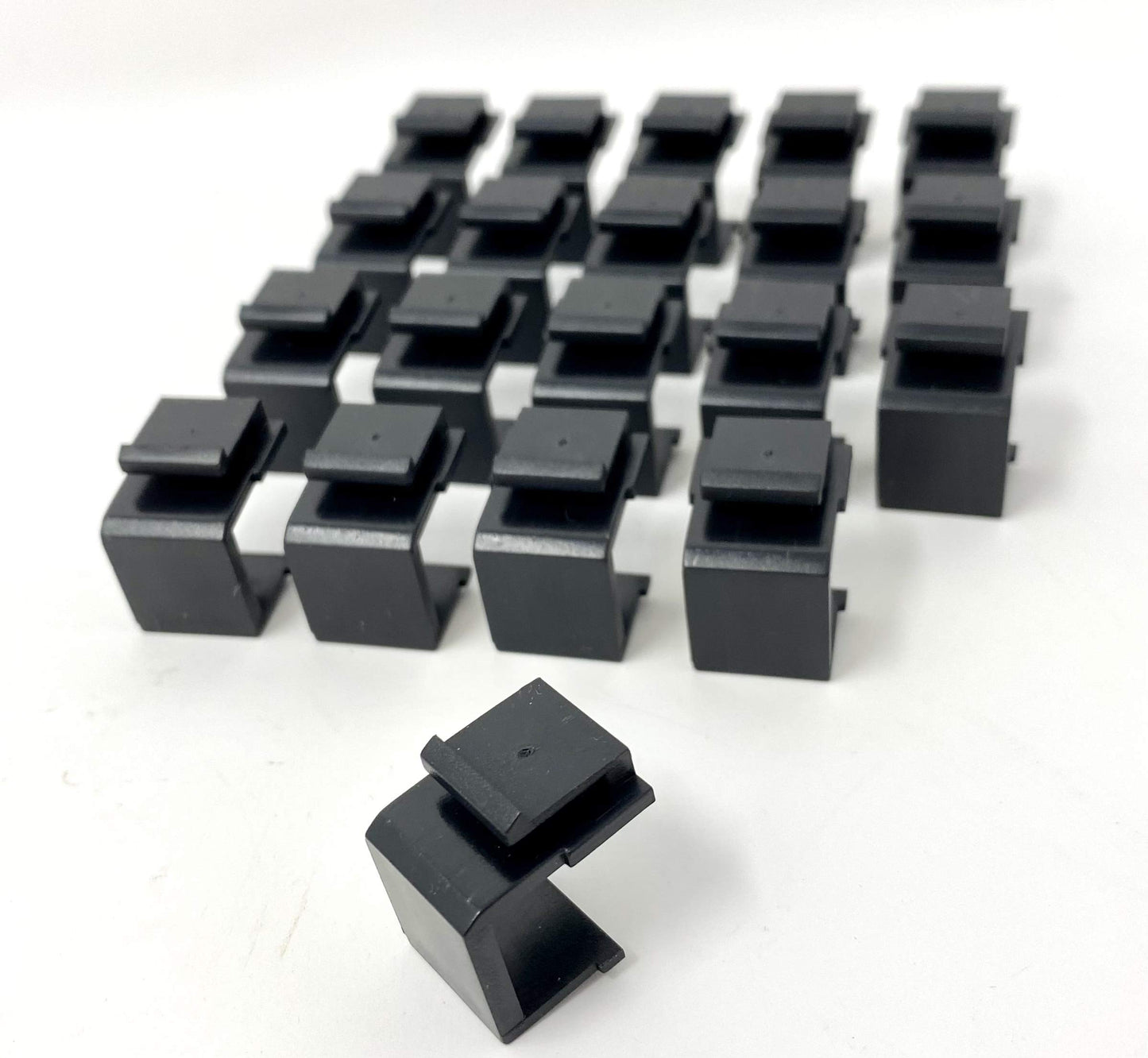 RiteAV Keystone Jack Blank Black Solid - 20 Pack