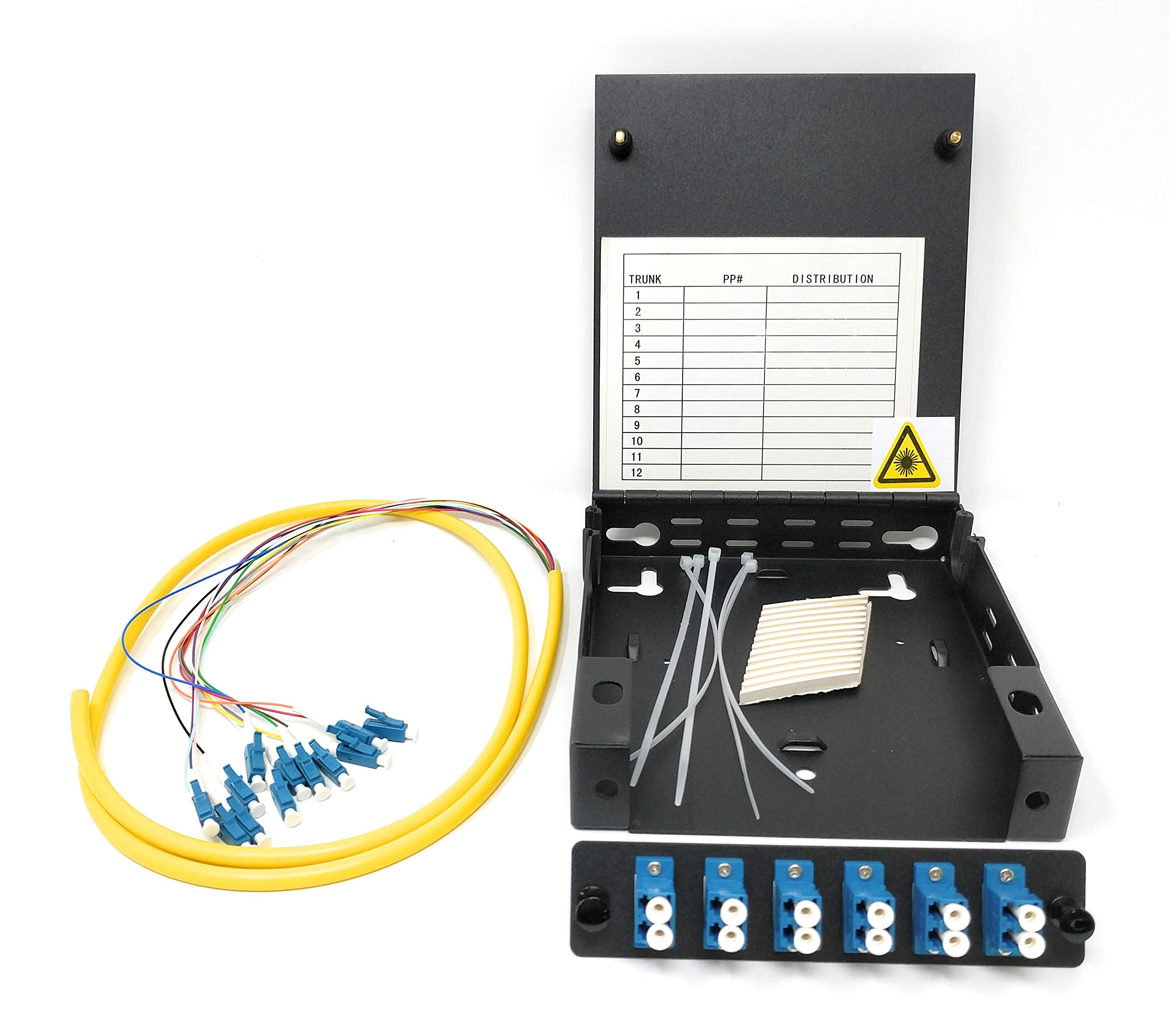 Ultra Spec Cables 12 Port Wall Mount Fiber Enclosure with Splicing Mod ...