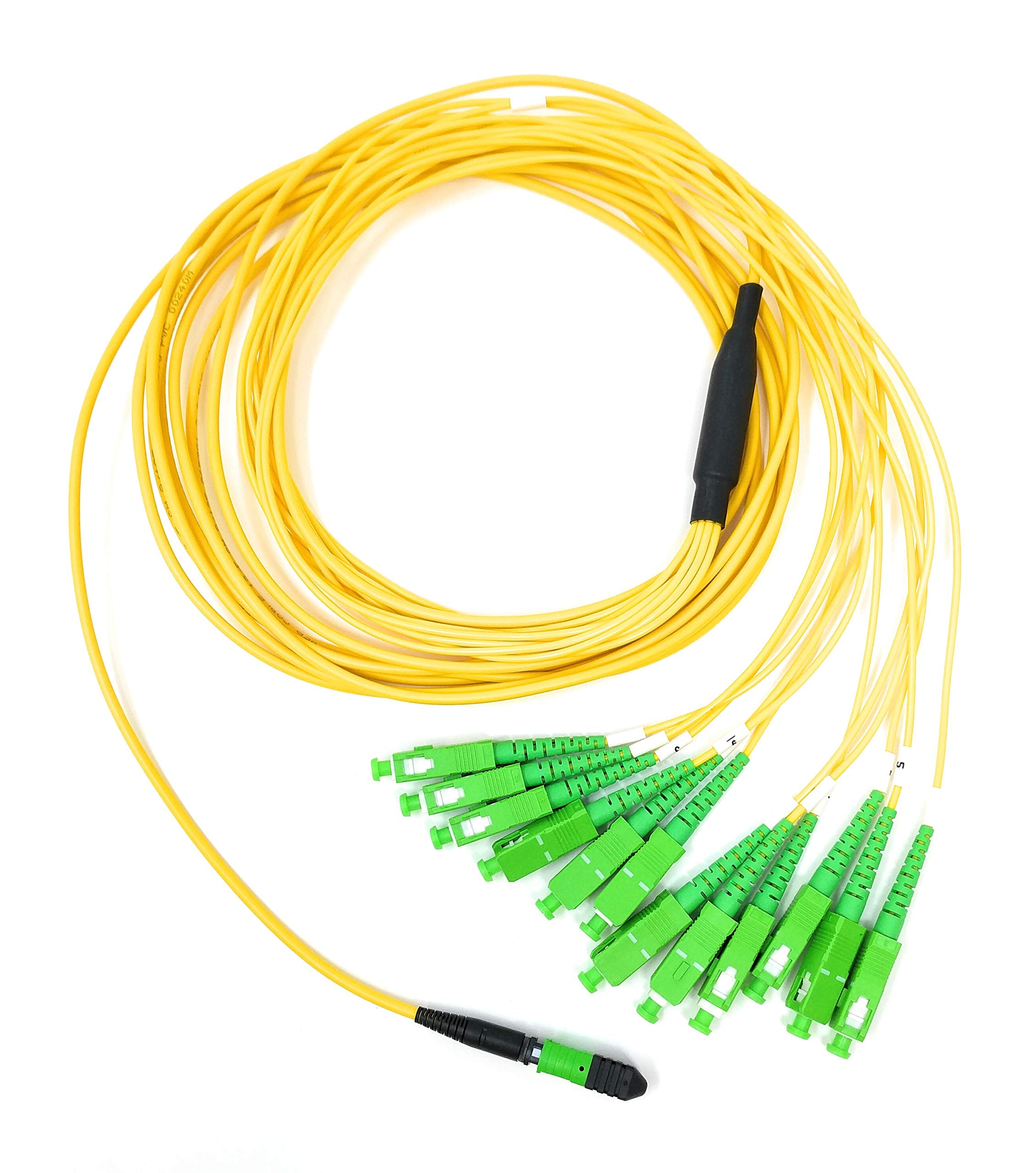 Ultra Spec Cables Singlemode MPO Female APC to 12 x SC-APC Simplex Bre ...