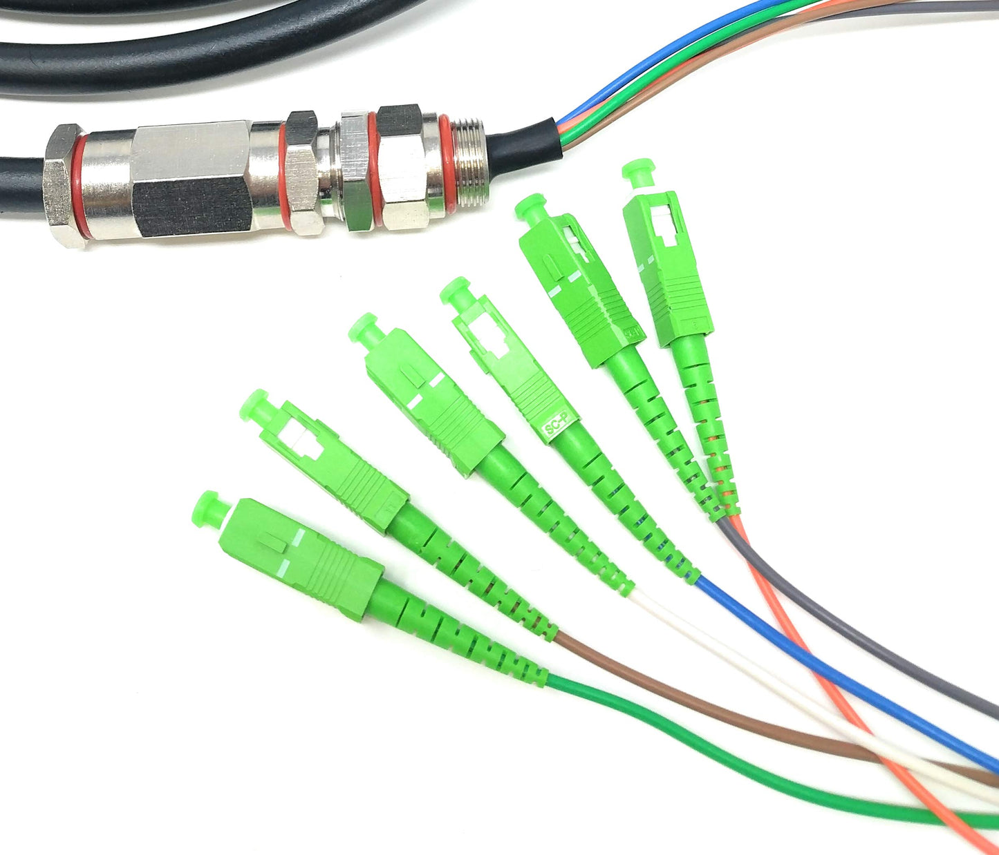 Ultra Spec Cables - SC/APC (6 Strand) Singlemode (9/125) Fiber Optic W ...