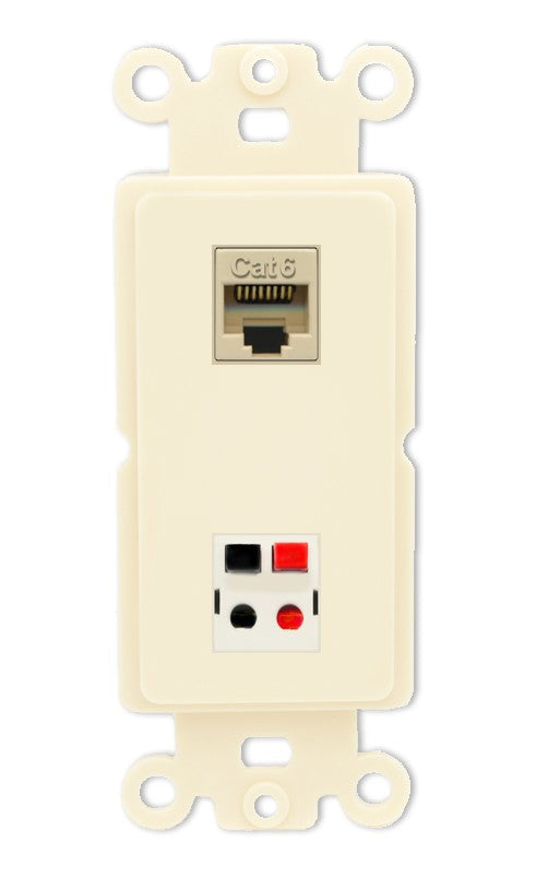 Versatile Wall Plate with Swappable Female-to-Female Jacks. This wall ...