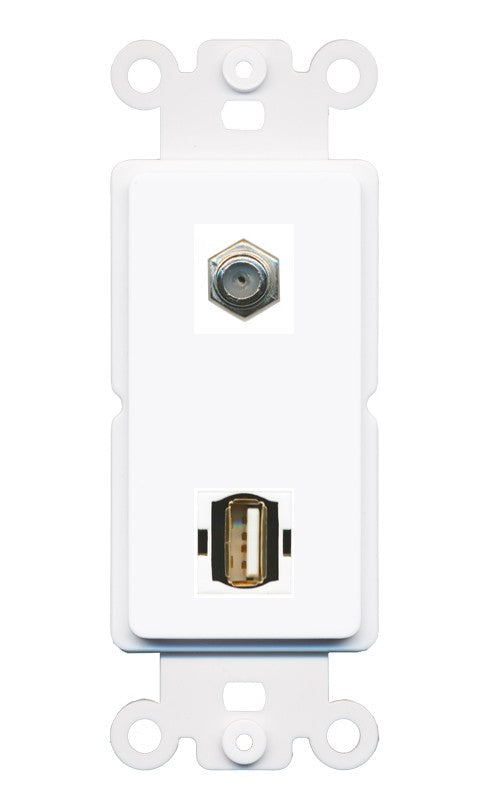 Versatile Wall Plate with Swappable Female-to-Female Jacks. This wall ...