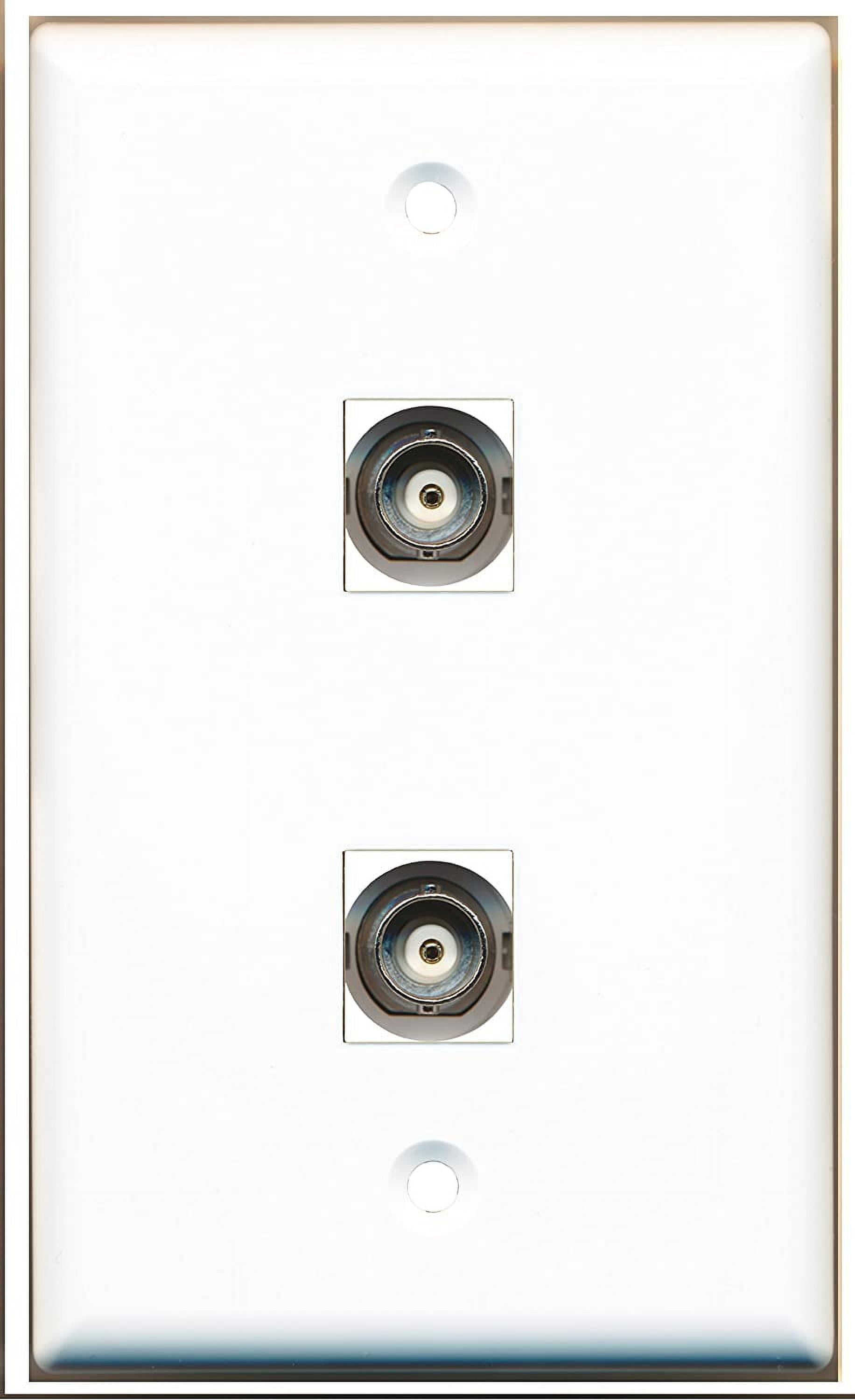 RiteAV - 2 Port BNC Wall Plate - Bracket Included