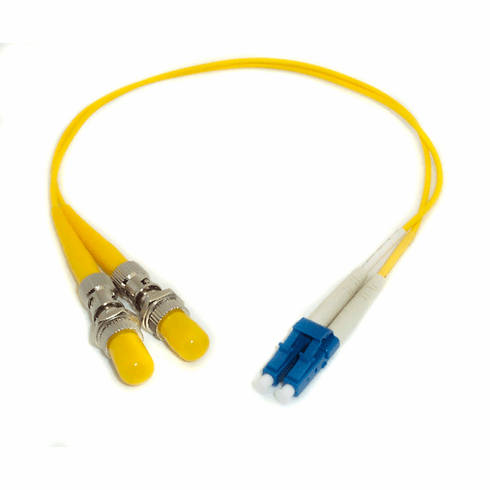 Fiber Optic Adapter Cable ST (Female) to LC (Male) Singlemode (9/125 ...
