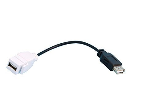 RiteAV USB 2.0 A-A Female F/F Pigtail Extension Keystone-to-Cable Dong