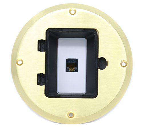 RiteAV 1 Gang 1 Port Cat6 Floor Box - Gold