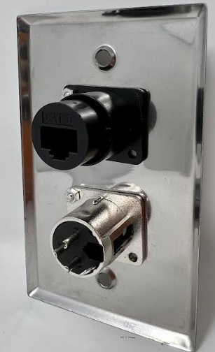 1 Port Cat6/1 Port XLR 3 Pole Male D Series Heavy Duty Stainless Steel ...