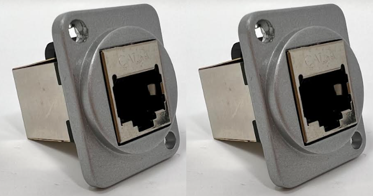 Cat 6 D Series Heavy Duty Chassis Panel Mount Connector Pass Through S ...