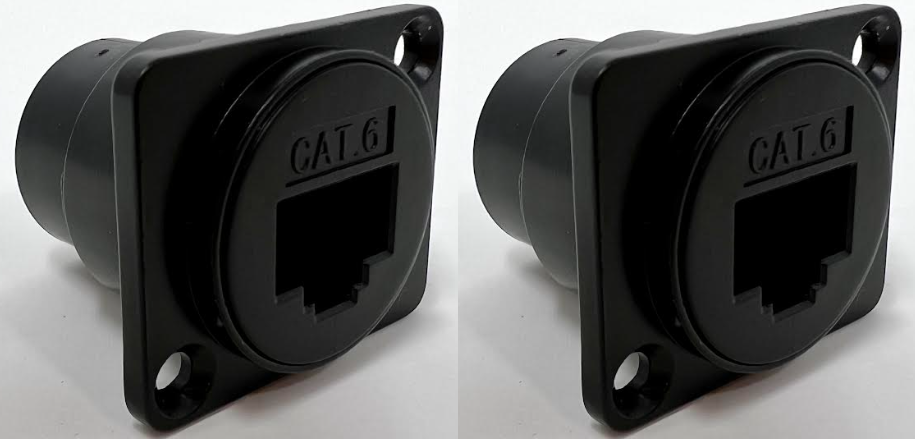 Cat 6 D Series Heavy Duty Chassis Panel Mount Connector Pass Through S ...