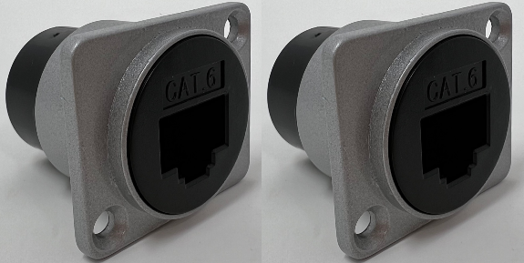 Cat 6 D Series Heavy Duty Chassis Panel Mount Connector Pass Through S ...