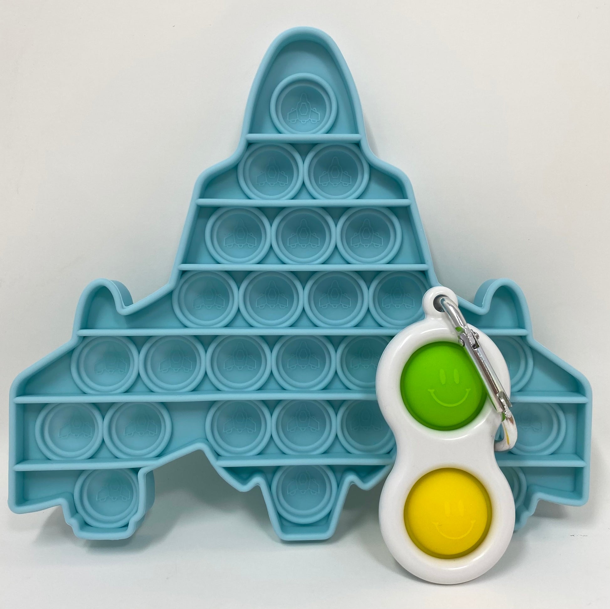 Fidget Silicone Sensory Toy - Blue Fighter Jet – RiteAV