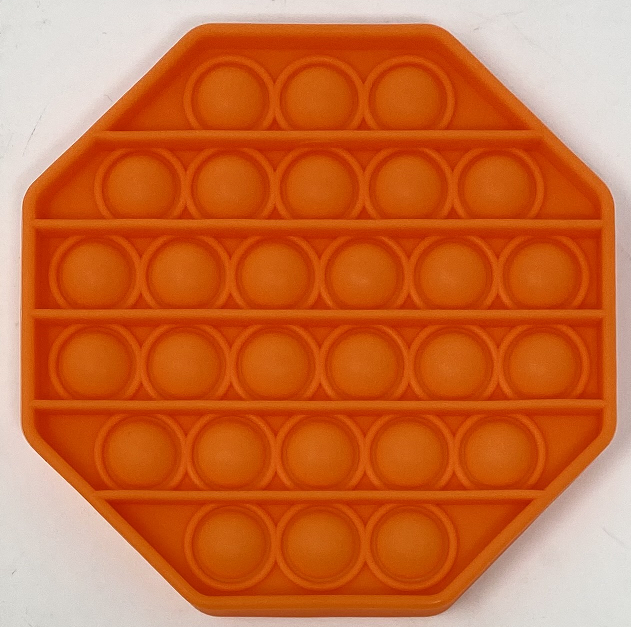 Fidget Silicone Sensory Toy - Orange Octagon – RiteAV