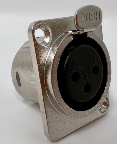 XLR 3 Pole Female D Series Heavy Duty Chassis Panel Mount Connector Bu ...